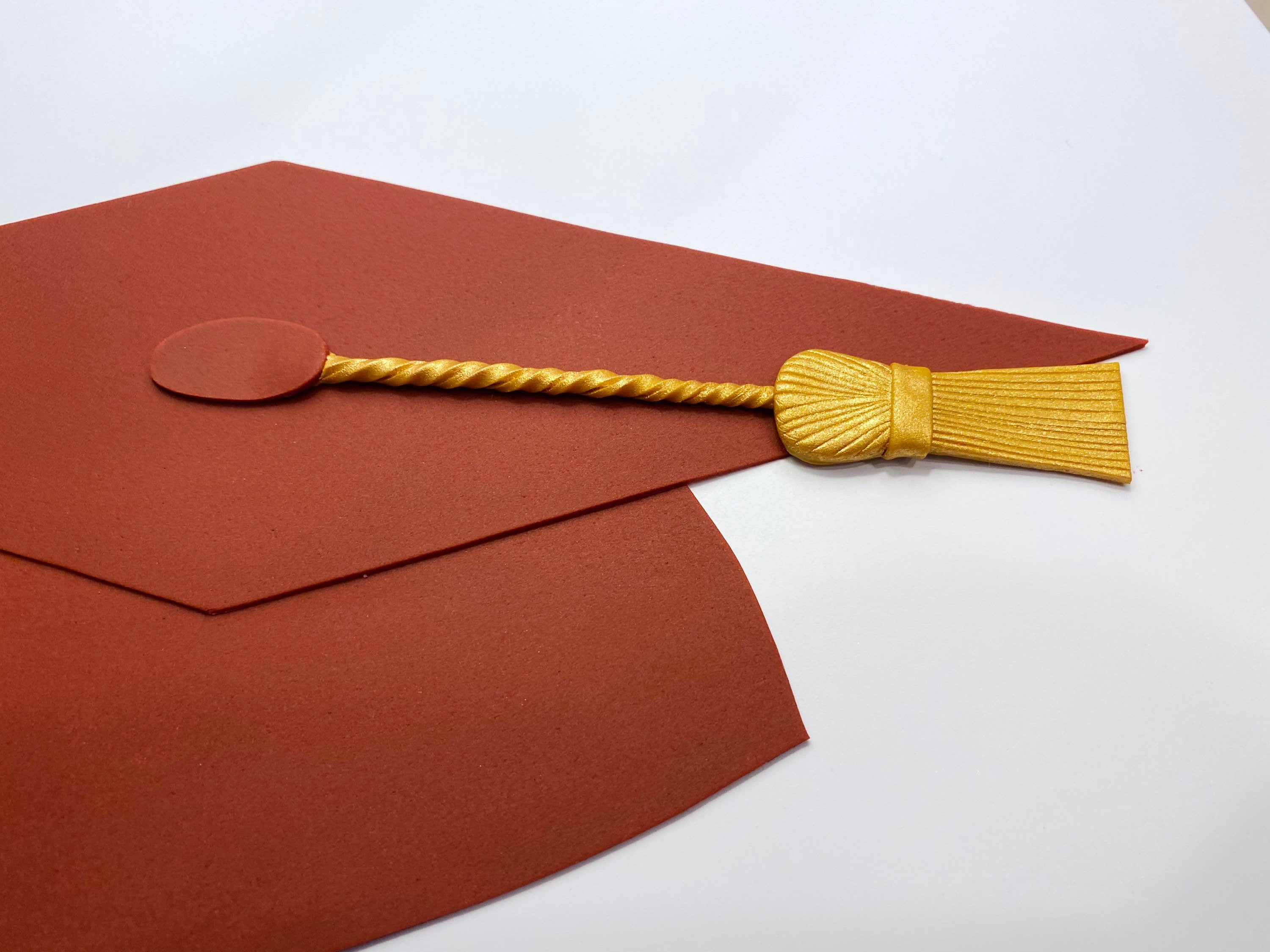 Edible Custom Colors Graduation Cap and Diploma Fondant Cake | Etsy