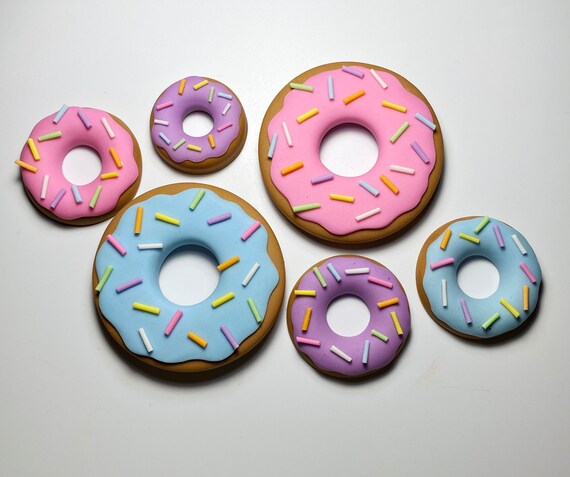 Edible Fondant Donut Cake Toppers Custom Color Multiple Size - Etsy
