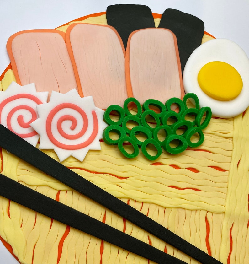 Edible Fondant Ramen Themed Cake Topper | Etsy