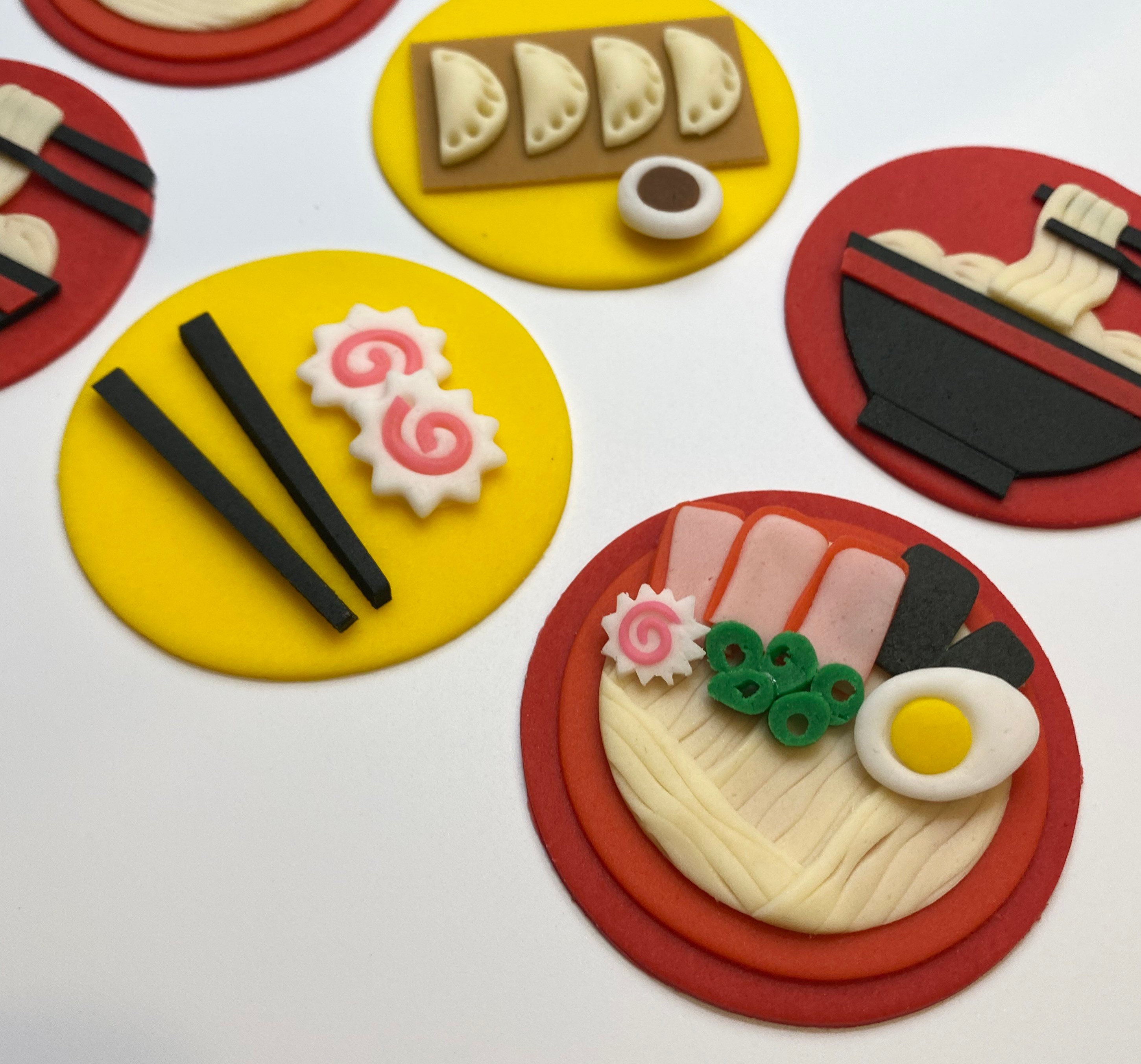 Ramen Themed Edible Fondant Cupcake Toppers - Etsy