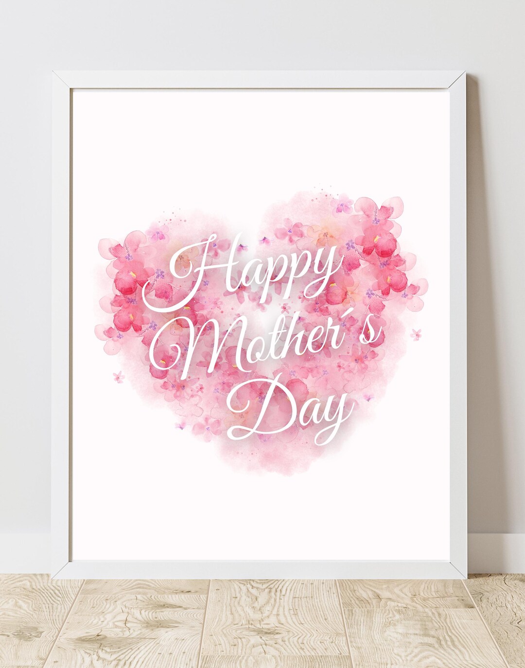 A4 & A3 Digital Poster, Blossom Heart, Mother's Day Gift, Printable ...