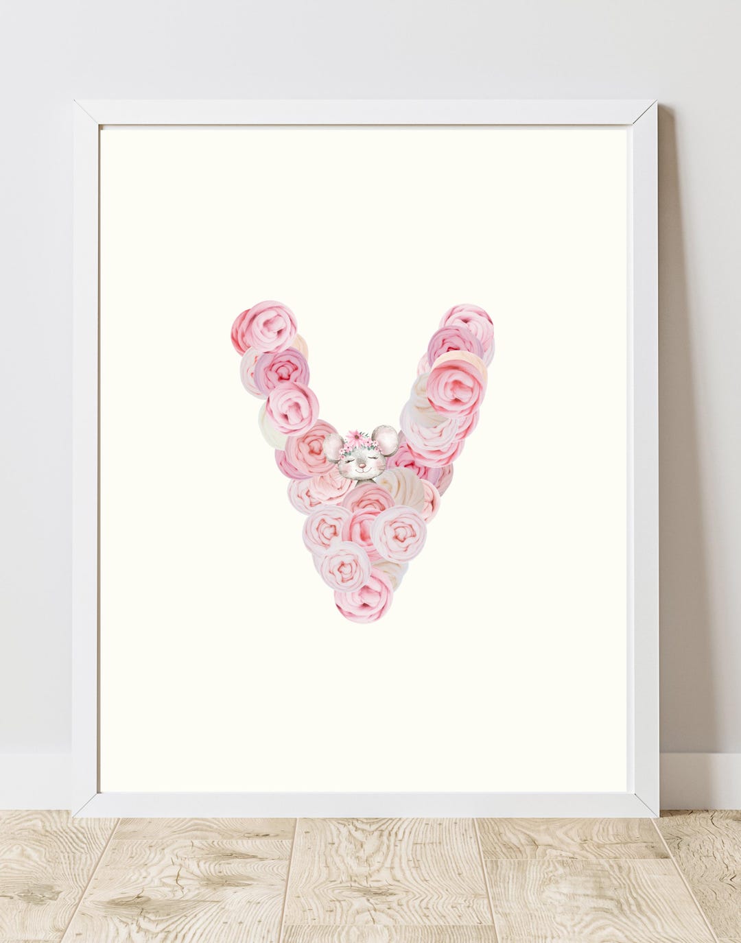 Capital Letter V, Kids Room Decor, ABC Poster V, Letter V Poster, Kids ...