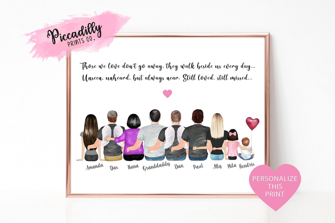 Custom Memorial Print - Personalised Family Portrait - in Memory of ...