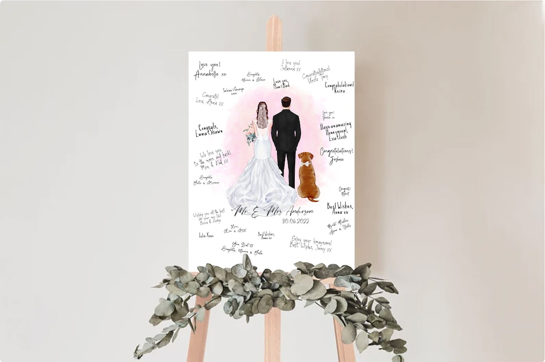 Guest Book Alternative, Personalised Wedding Welcome Sign, Wedding ...