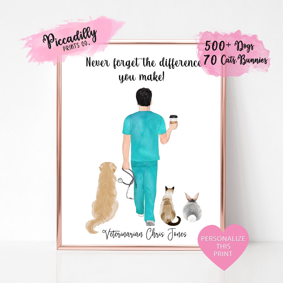 Personalized Vet Print Custom Vet Tech Thank You Gift - Etsy Canada