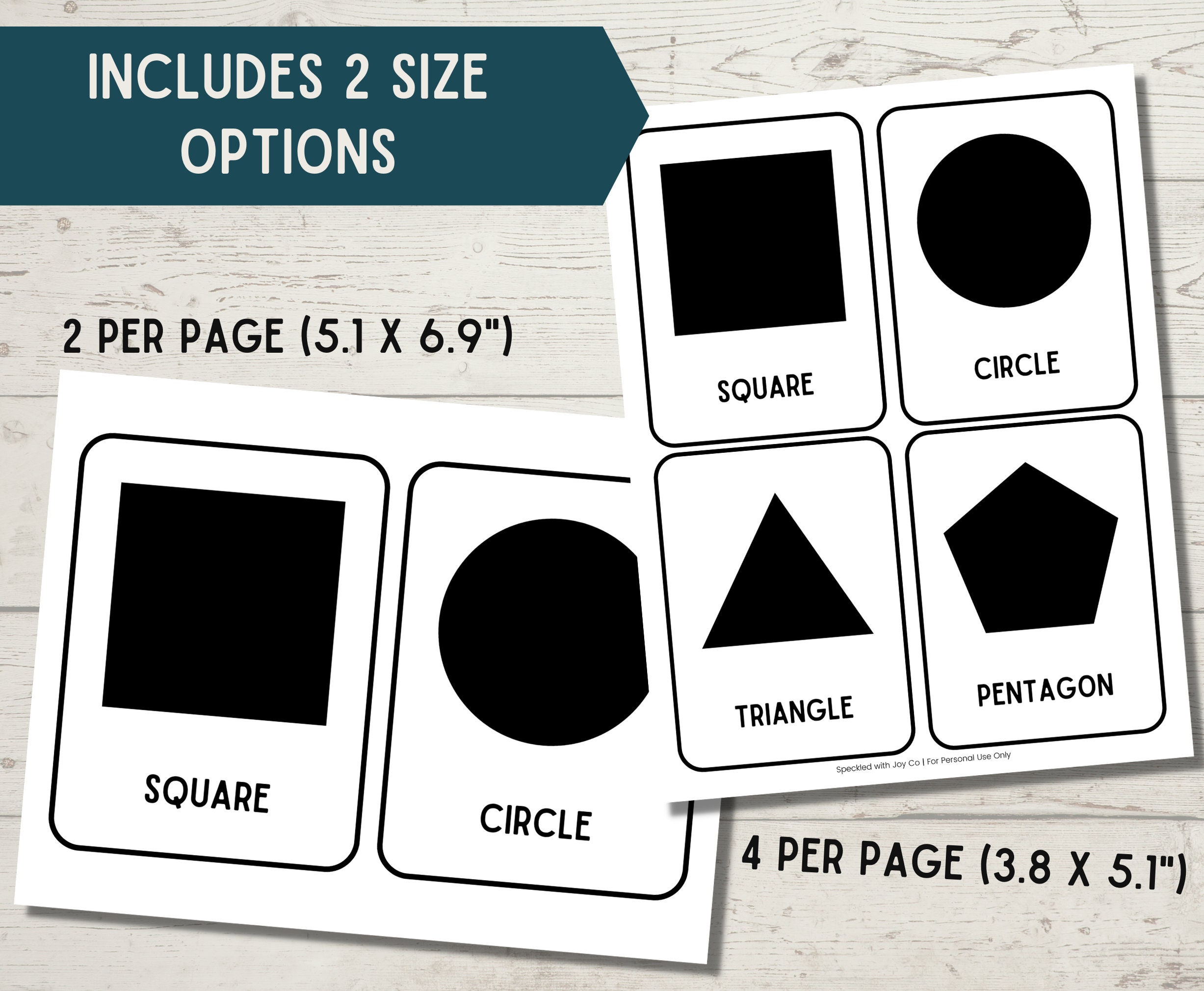 Minimalist Shape Flashcards for Toddlers & Preschoolers | Montessori ...