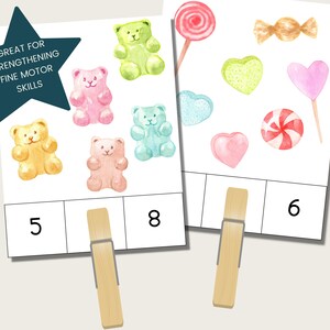 Valentine's Day Candy 1-20 Count and Clip | Preschool & Toddler ...