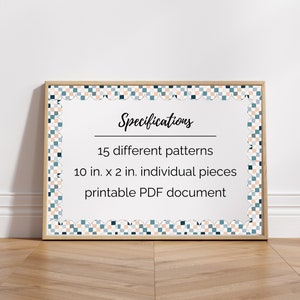 Printable Bulletin Board Borders | Natural Blue Floral Classroom Decor ...