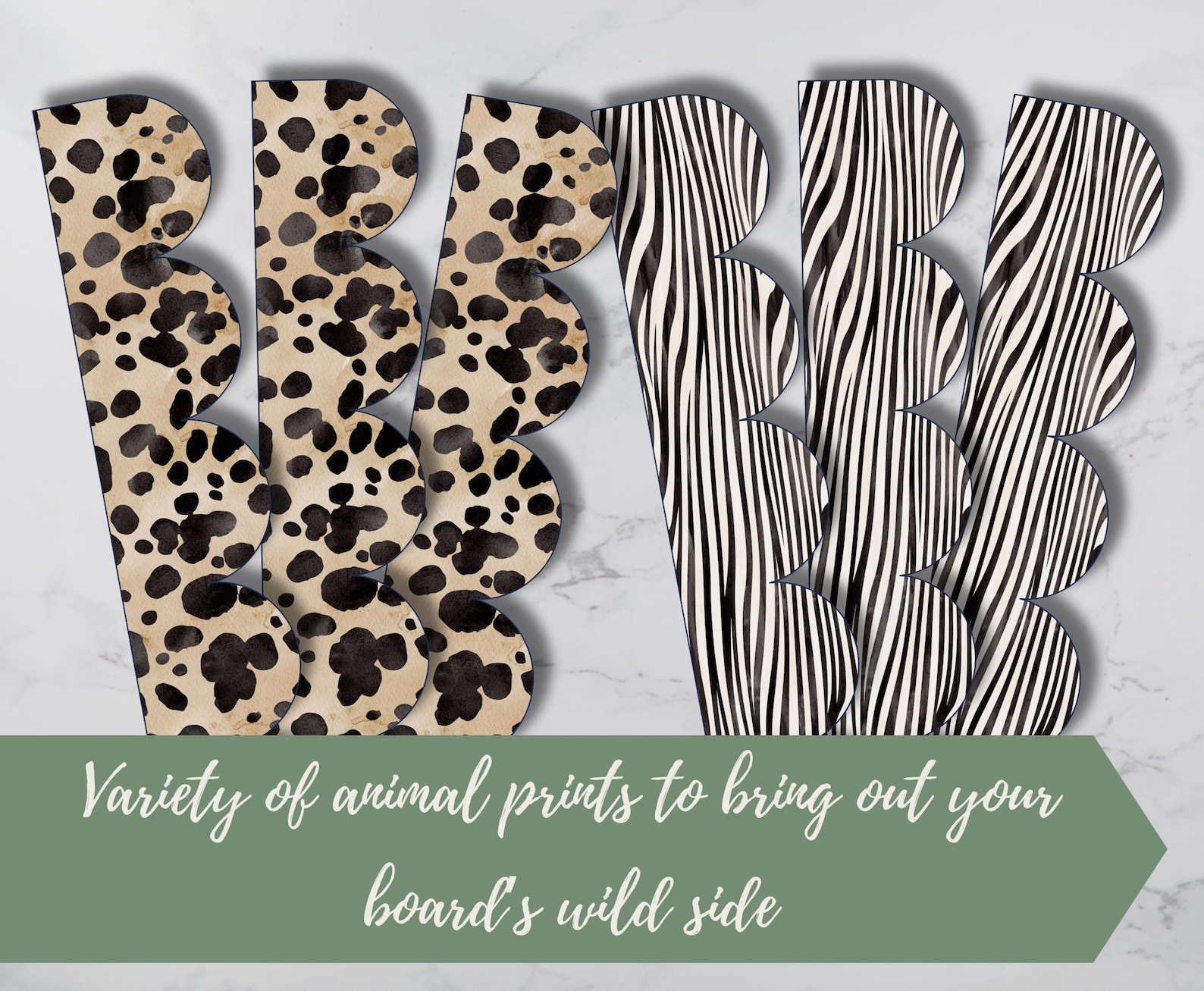 Printable Bulletin Board Borders | Animal Print Safari Classroom Decor ...