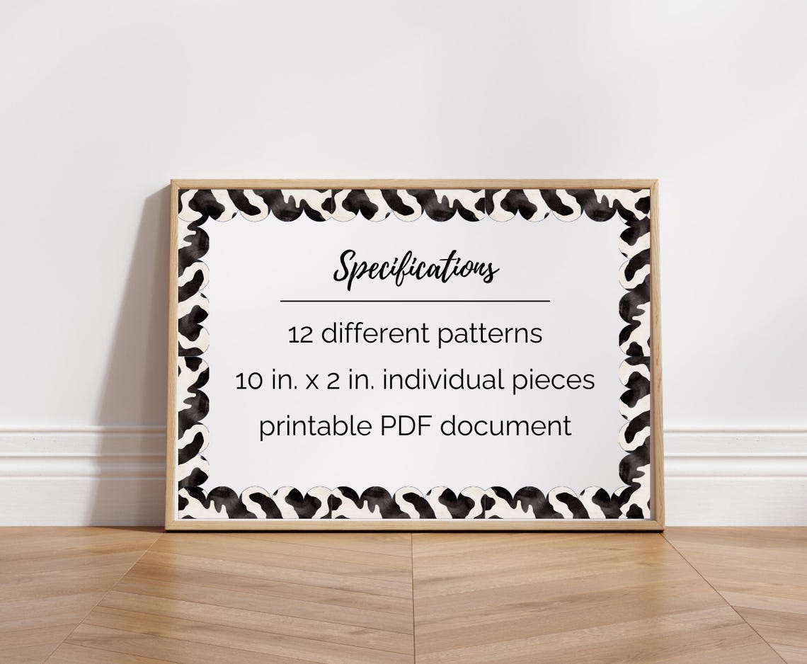 Printable Bulletin Board Borders | Animal Print Safari Classroom Decor ...