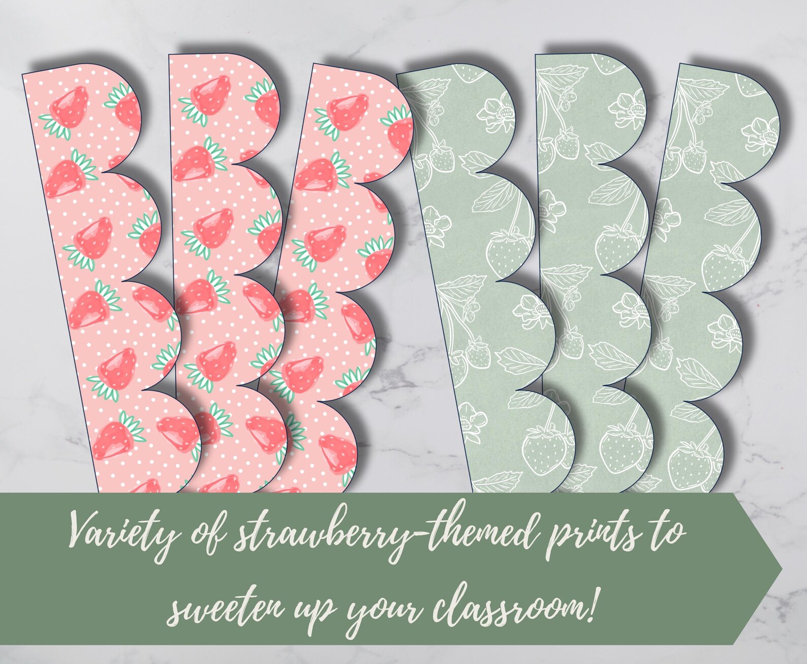 Printable Bulletin Board Borders | Strawberry-themed Classroom Decor ...