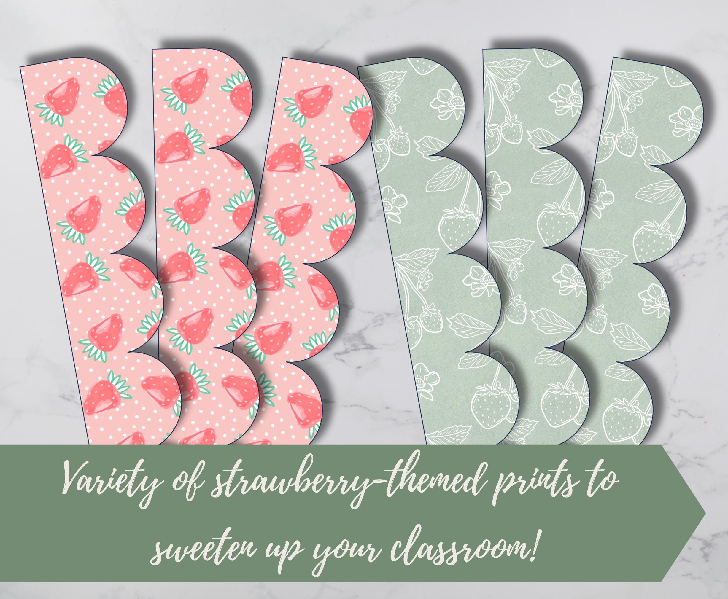 Printable Bulletin Board Borders | Strawberry-themed Classroom Decor ...