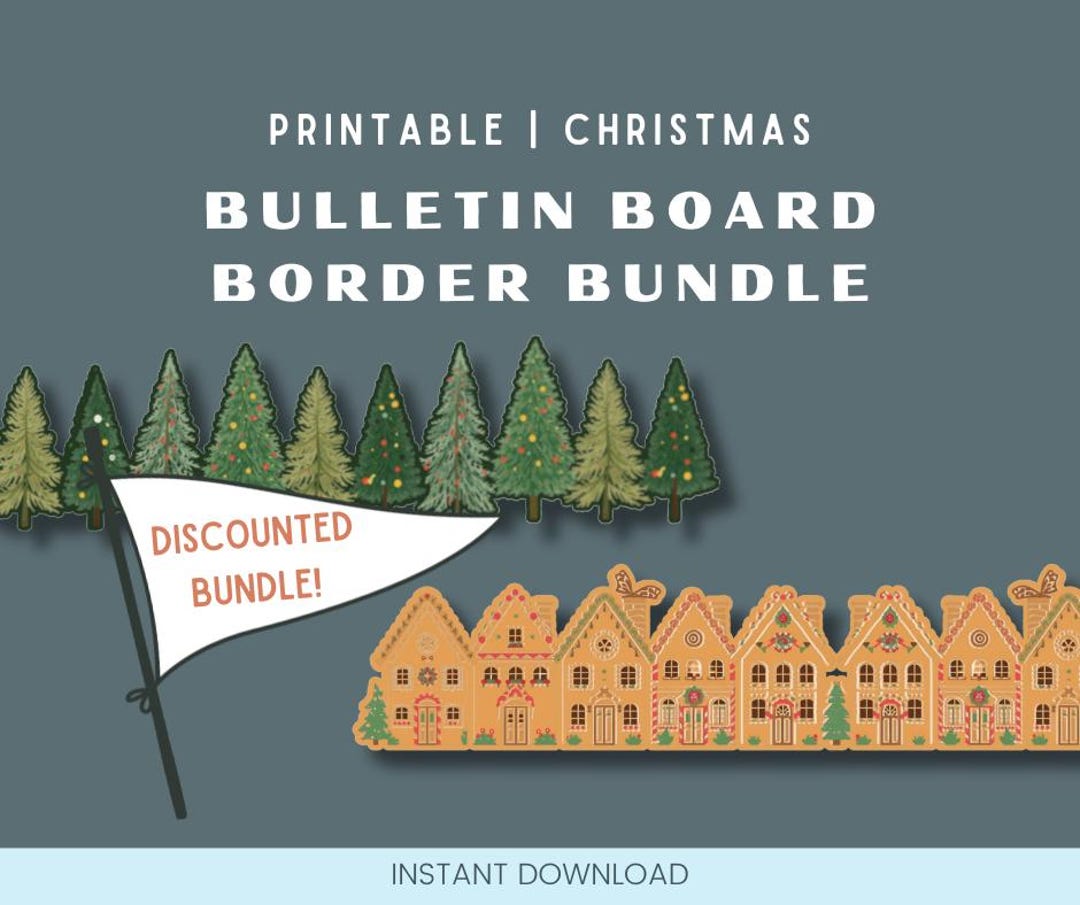 Christmas Bulletin Board Border Printable Bundle | Christmas Classroom ...