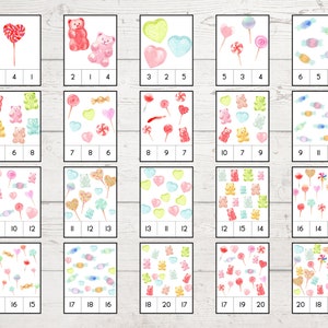 Valentine's Day Candy 1-20 Count and Clip | Preschool & Toddler ...