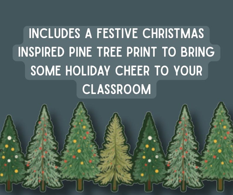 Christmas Tree Bulletin Board Border Printable | Christmas Classroom ...