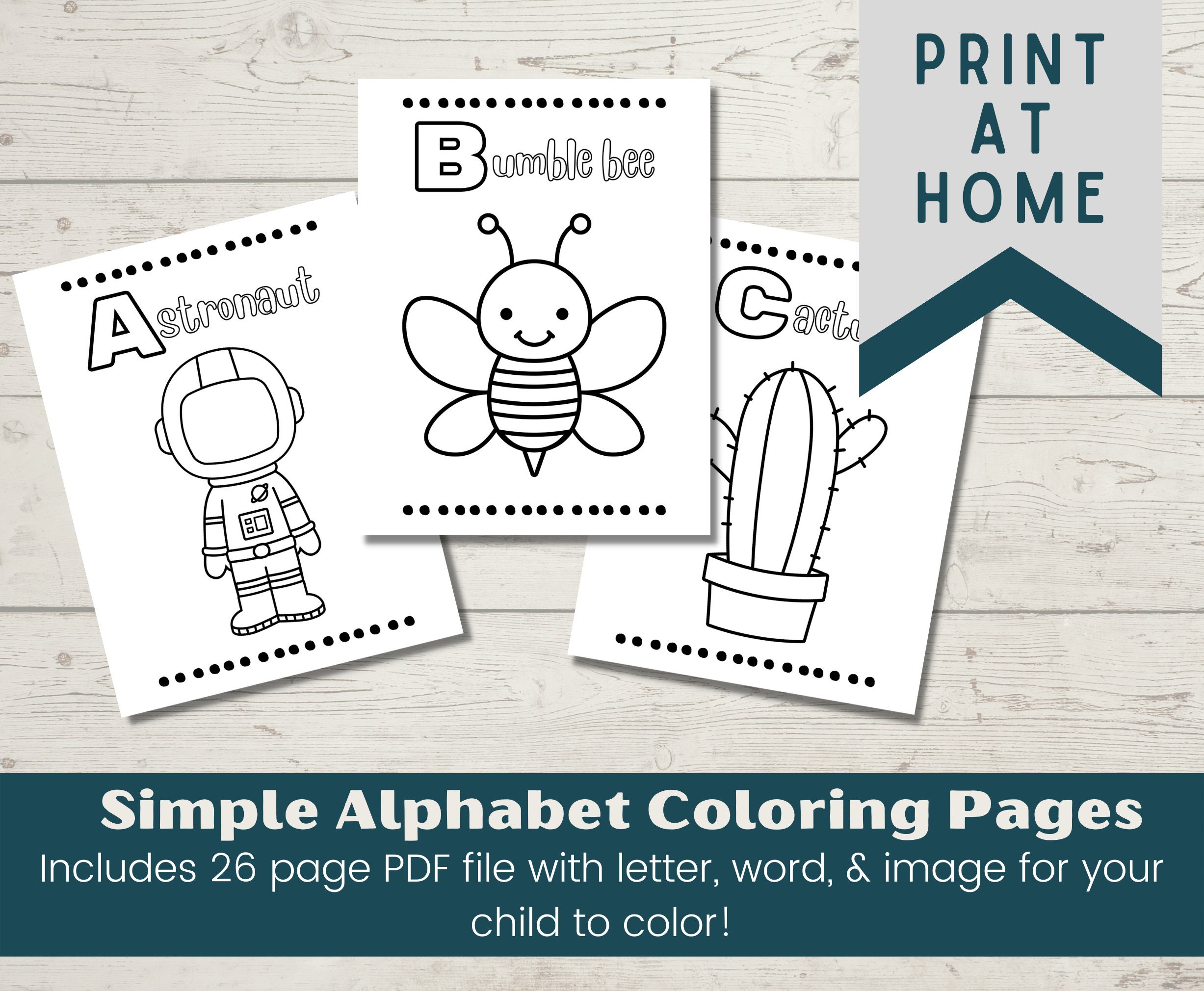 Alphabet Coloring Pages for Toddlers and Preschoolers, Pre-k ...