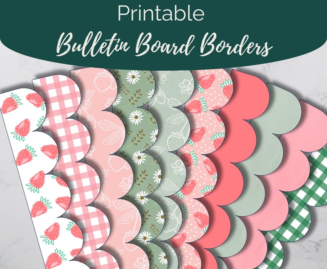 Printable Bulletin Board Borders | Strawberry-themed Classroom Decor ...