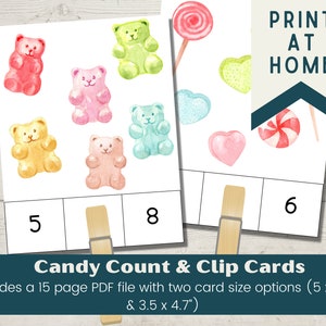 Valentine's Day Candy 1-20 Count and Clip | Preschool & Toddler ...