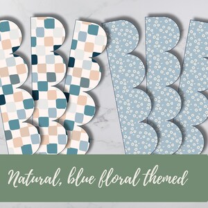 Printable Bulletin Board Borders | Natural Blue Floral Classroom Decor ...