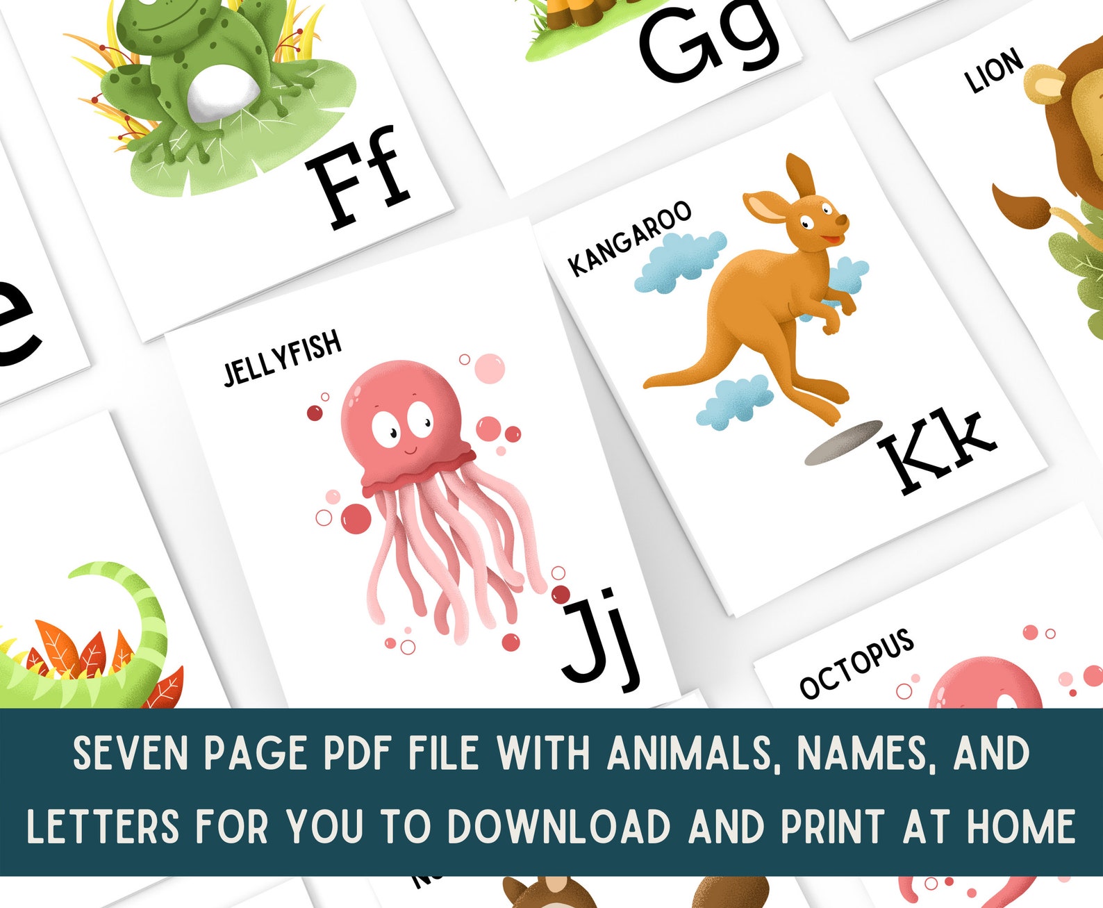Animal Alphabet Flashcards for Toddlers and Preschoolers | ABC ...