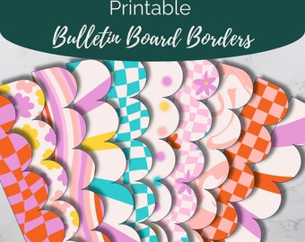 Printable Bulletin Board Borders | Natural Blue Floral Classroom Decor ...