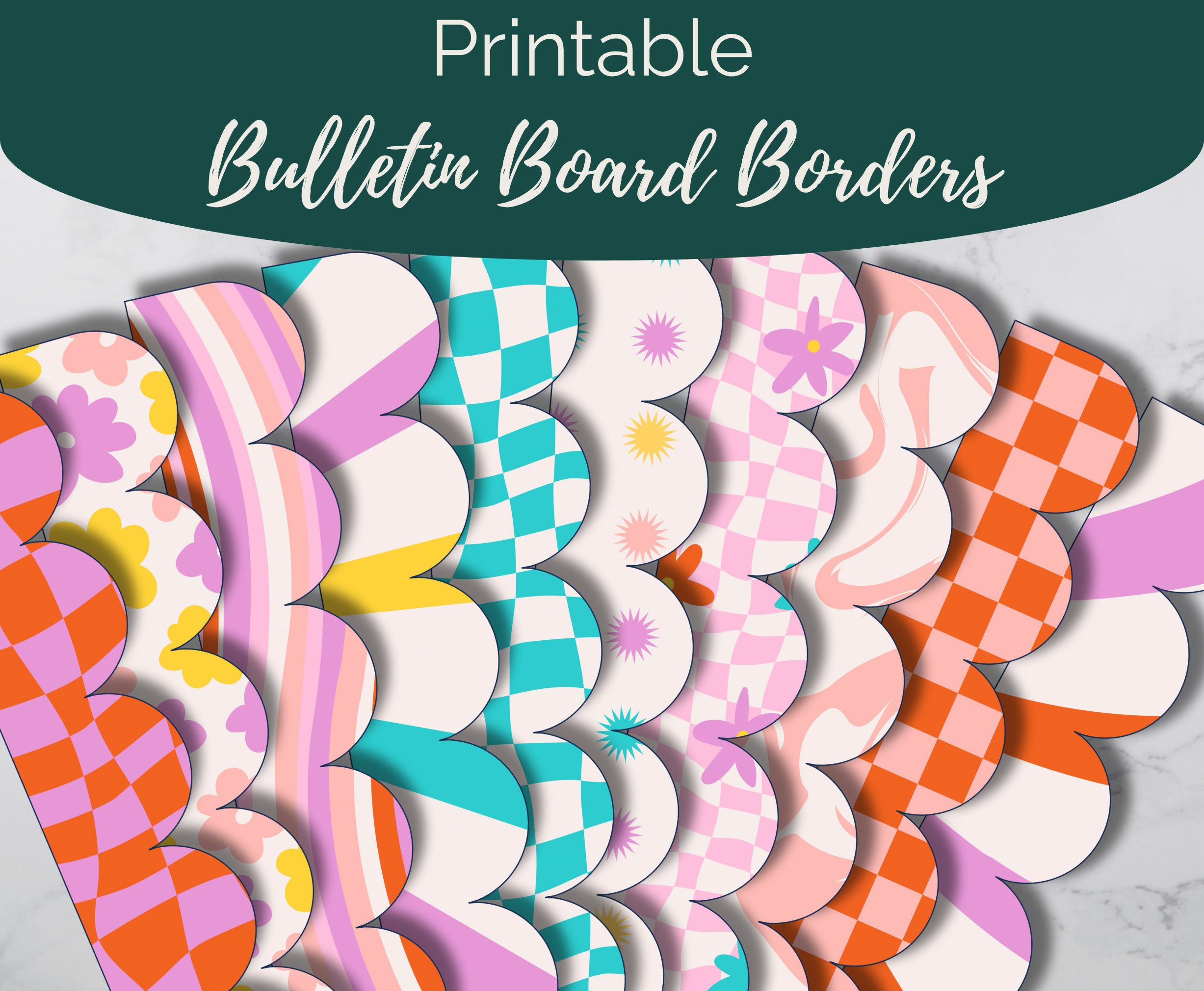 Printable Bulletin Board Borders | Groovy 70s Classroom Decor ...