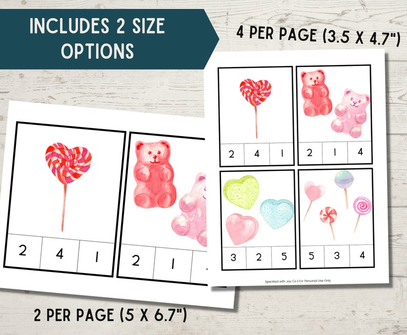 Valentine's Day Candy 1-20 Count and Clip | Preschool & Toddler ...