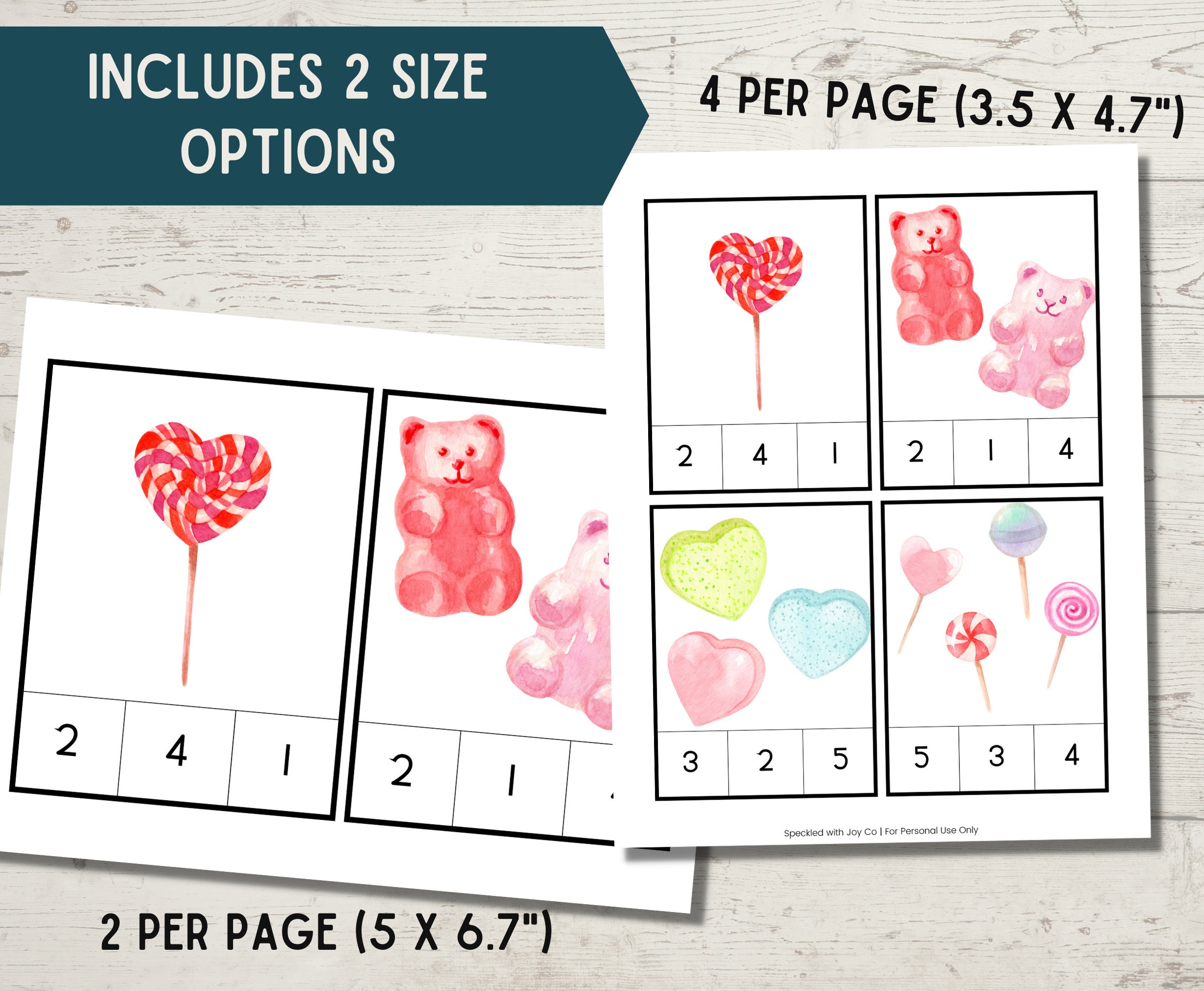 Valentine's Day Candy 1-20 Count and Clip | Preschool & Toddler ...