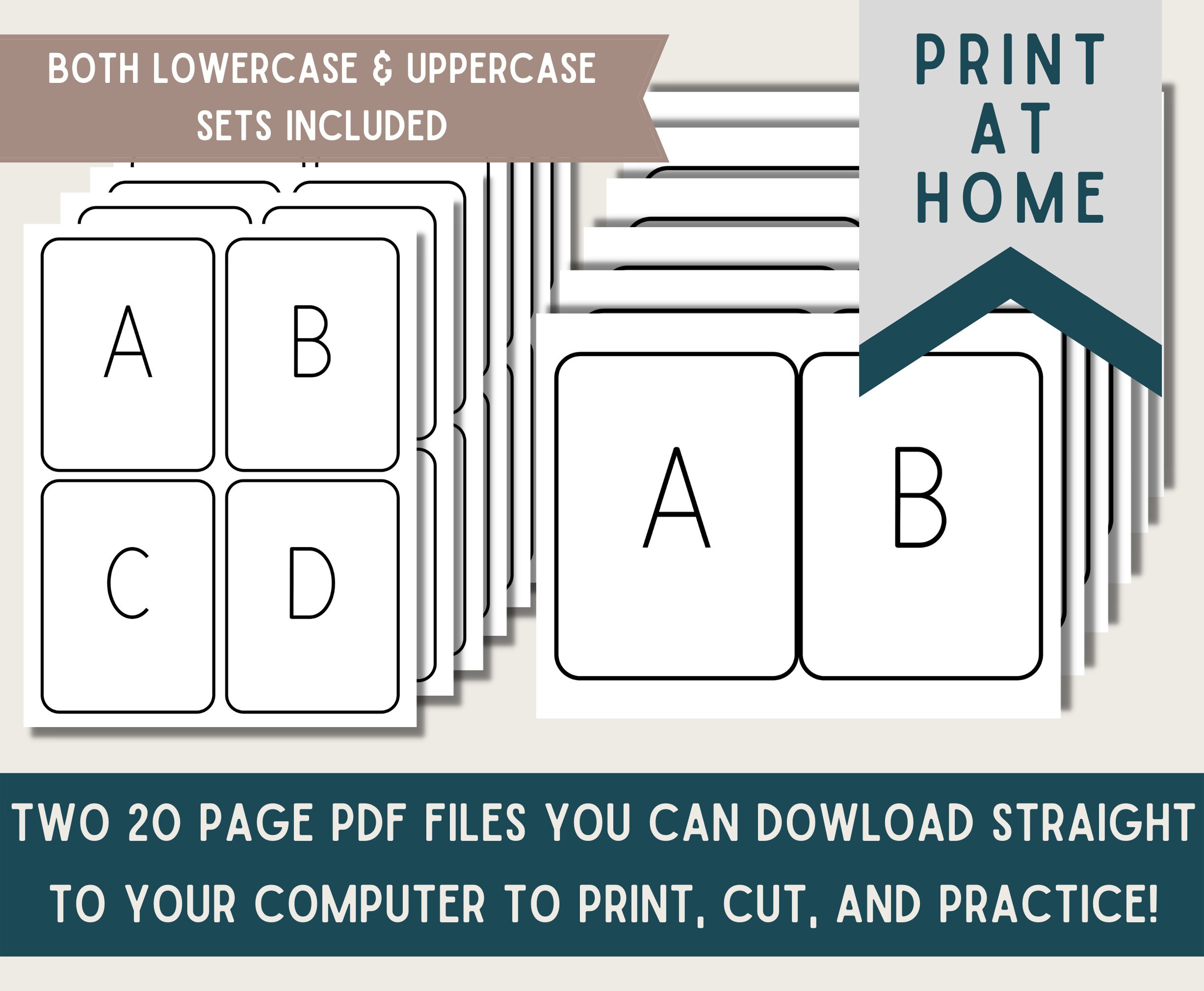 Minimalist Alphabet Flashcards for Toddlers and Preschoolers | ABC ...