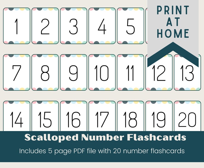 Simple Number Flashcards for Toddlers & Preschoolers | Kids Montessori ...