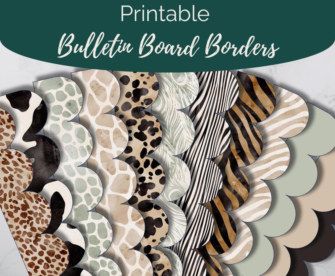 Printable Bulletin Board Borders | Animal Print Safari Classroom Decor ...