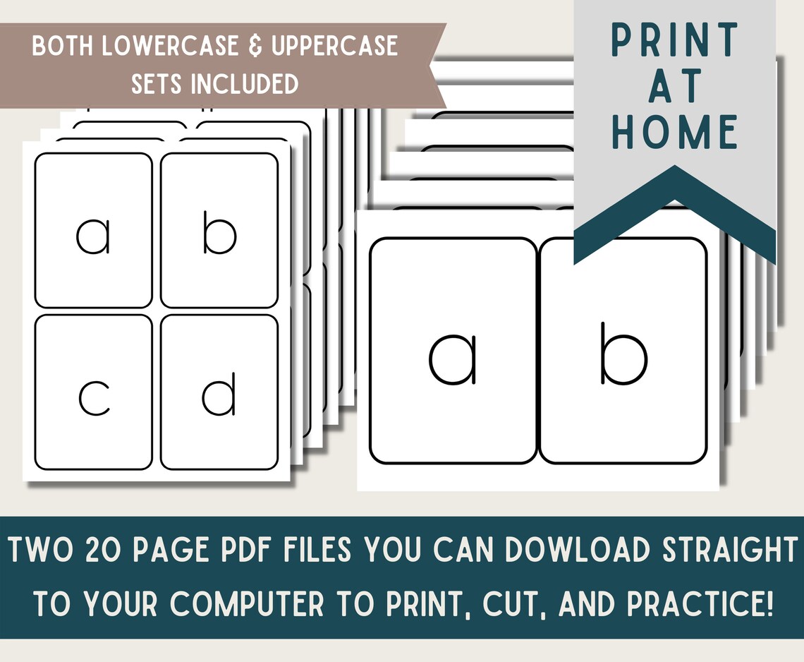 Minimalist Alphabet Flashcards for Toddlers and Preschoolers ABC ...