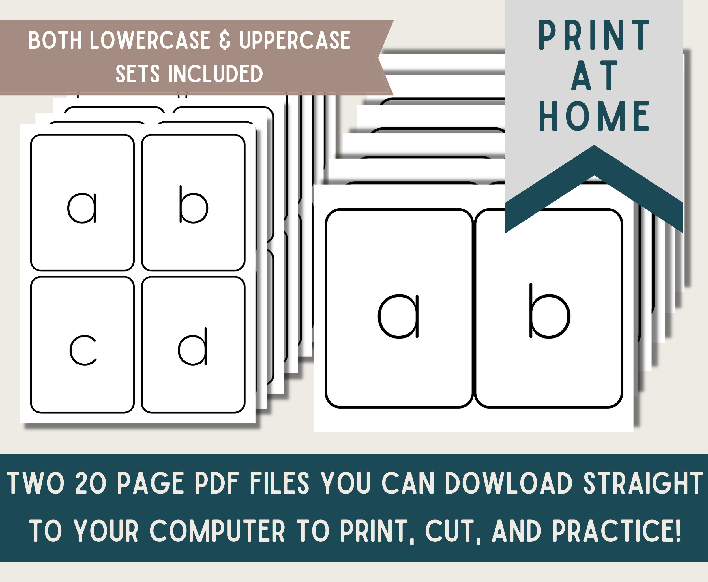 Minimalist Alphabet Flashcards for Toddlers and Preschoolers | ABC ...
