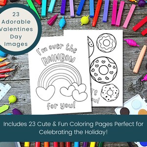 Valentines Day Coloring Page Bundle for Kids, Valentines Day Activity ...