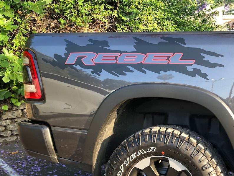 2017 2018 2019 Dodge Ram Rebel Bed Side Decal Sticker Graphics | Etsy