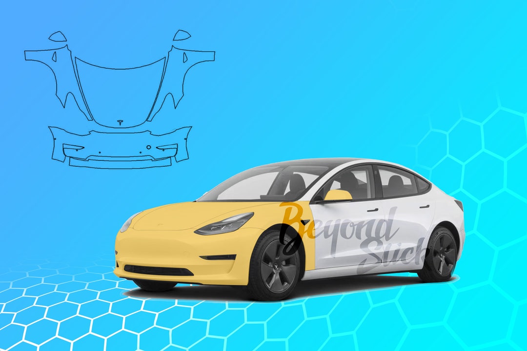 Tesla Model 3 2017-2024 Precut PRO Series Paint Protection Film Clear ...