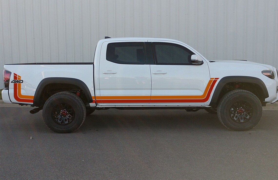 Kit - Toyota Tacoma TRD Racing Dual Striping Retro Vintage Stripe Kit ...