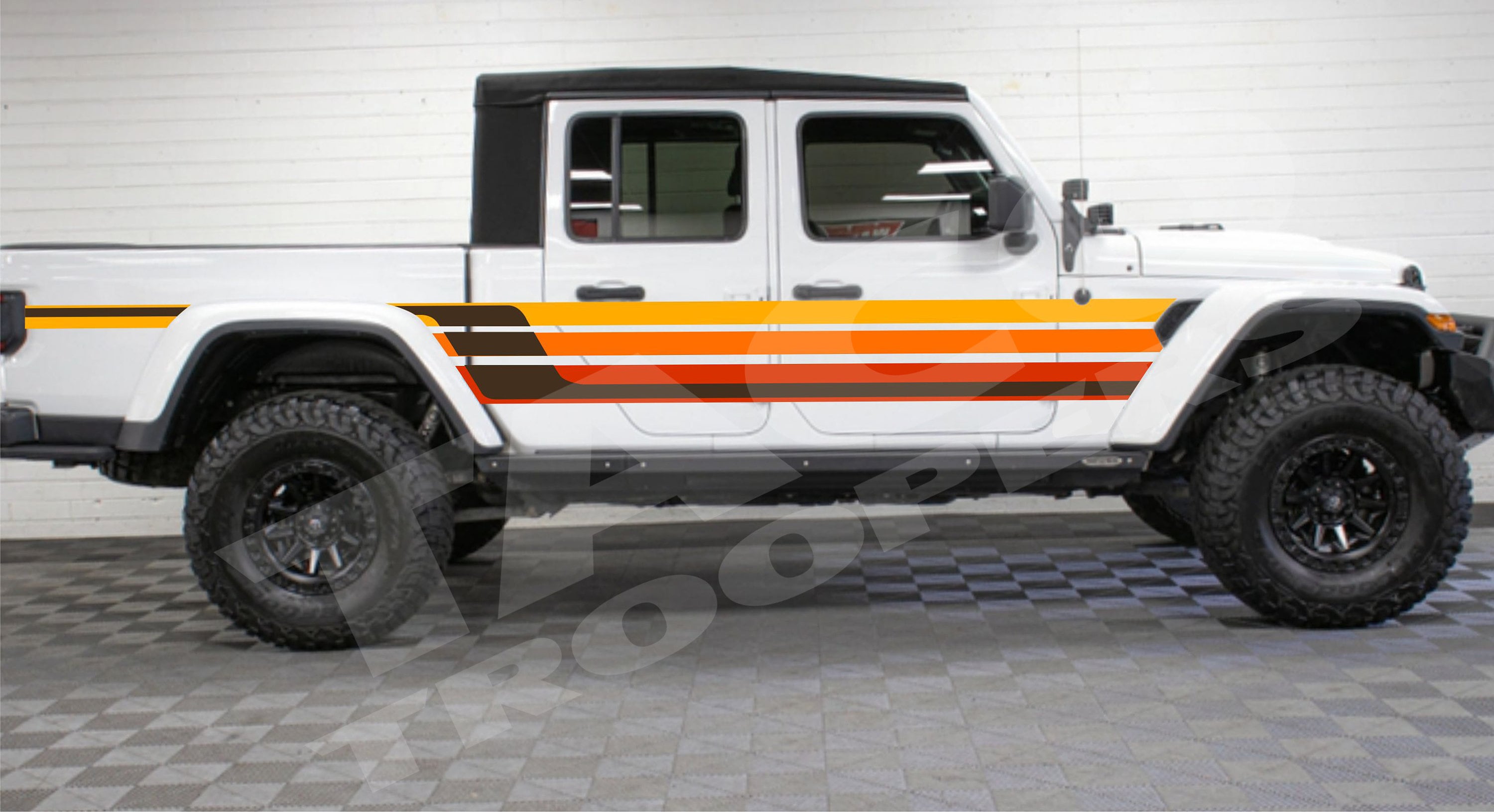 Graphic Kit Compatible With Jeep Gladiator 2020 Rubicon Retro Vintage ...