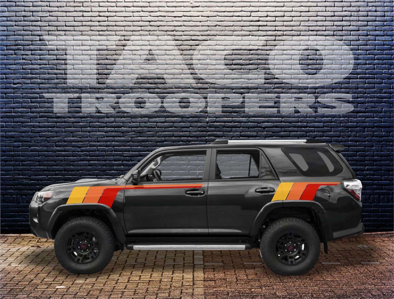 Kit - Toyota 4runner TRD Racing Ivan Stewart Retro Vintage Stripe Kit ...