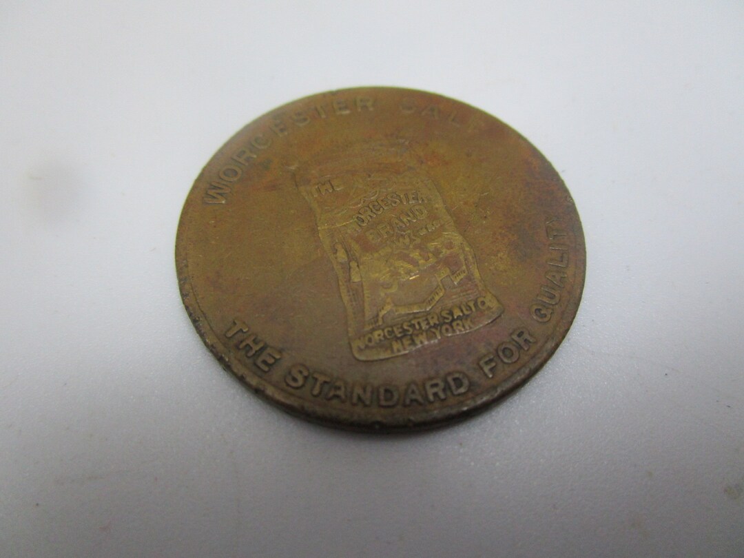 Antique Advertising Token Worcester Salt Good Luck Don't Worry Club ...