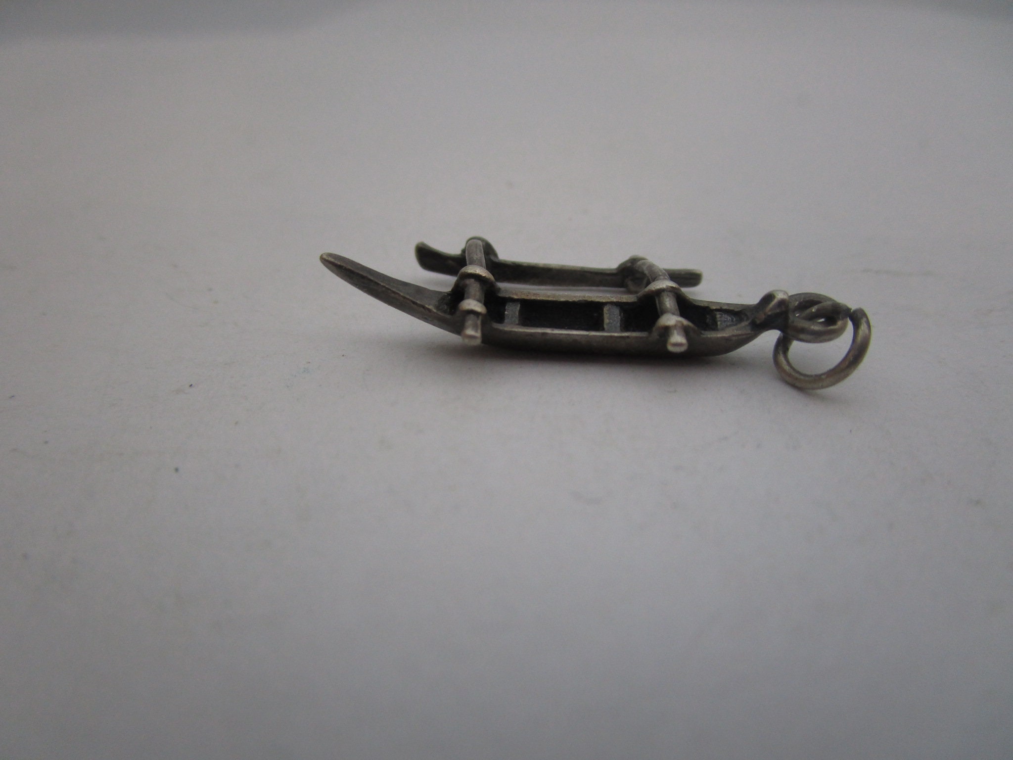 Rare Vtg Sterling Silver Unique Island Canoe Charm - Etsy