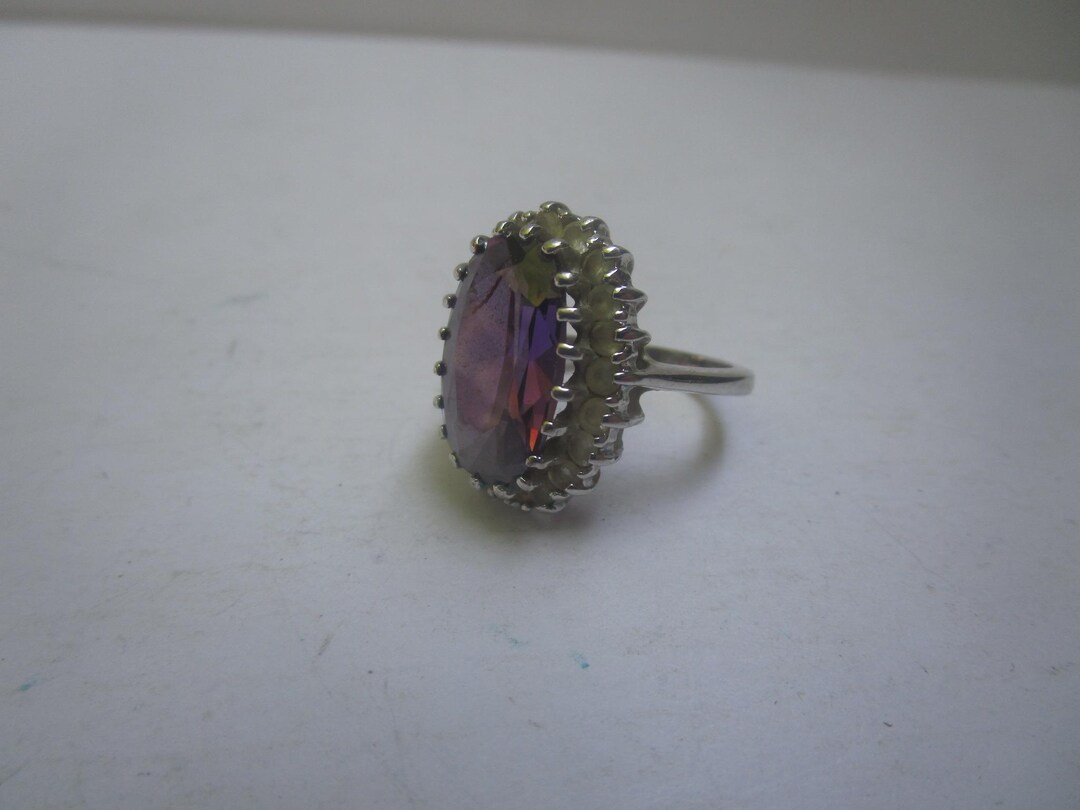 Vintage Costume With Large Faux Amethyst Stone - Etsy