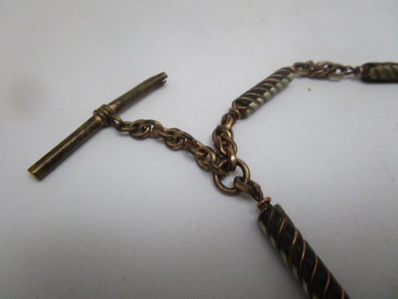 Antique Fancy Victorian Pocket Watch Chain with Carve… - Gem