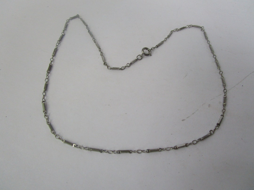 Vtg Silver Tone Odd Link 15 Chain Necklace - Etsy
