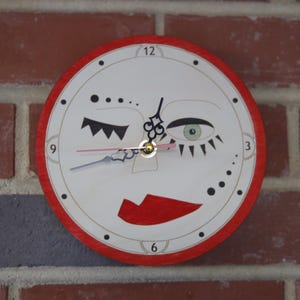 Modern Face Wall Clock - Abstract Art Deco Clock - Mid Century Modern ...