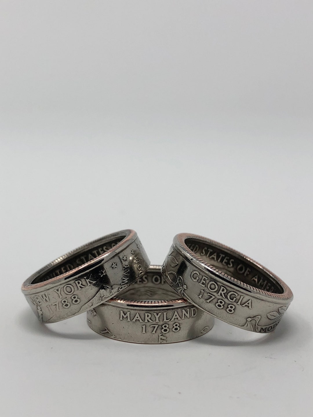 State Quarter Coin Ring Made From Genuine US Quarter - Etsy