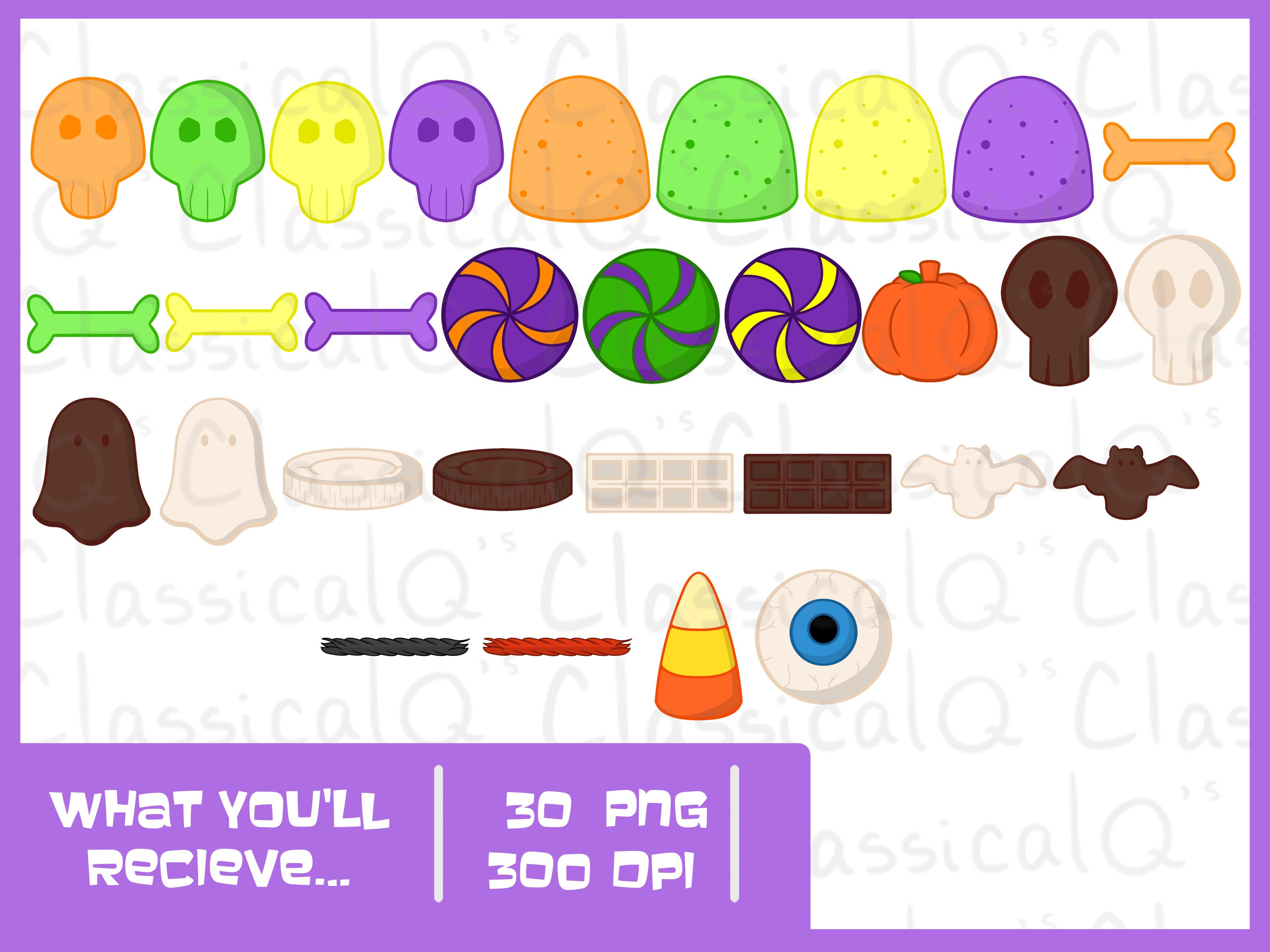 Halloween Candy, Clip Art, Halloween PNG, Chocolates, Printable ...