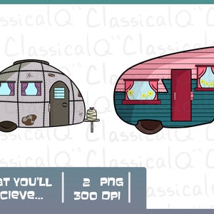 Retro, Happy Camper Clip Art, Summer, Travel, PNG, Camping, Vintage ...