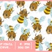 Honey Bee Clip Art, Spring Bees, Hand Painted, Watercolor Clip Art ...