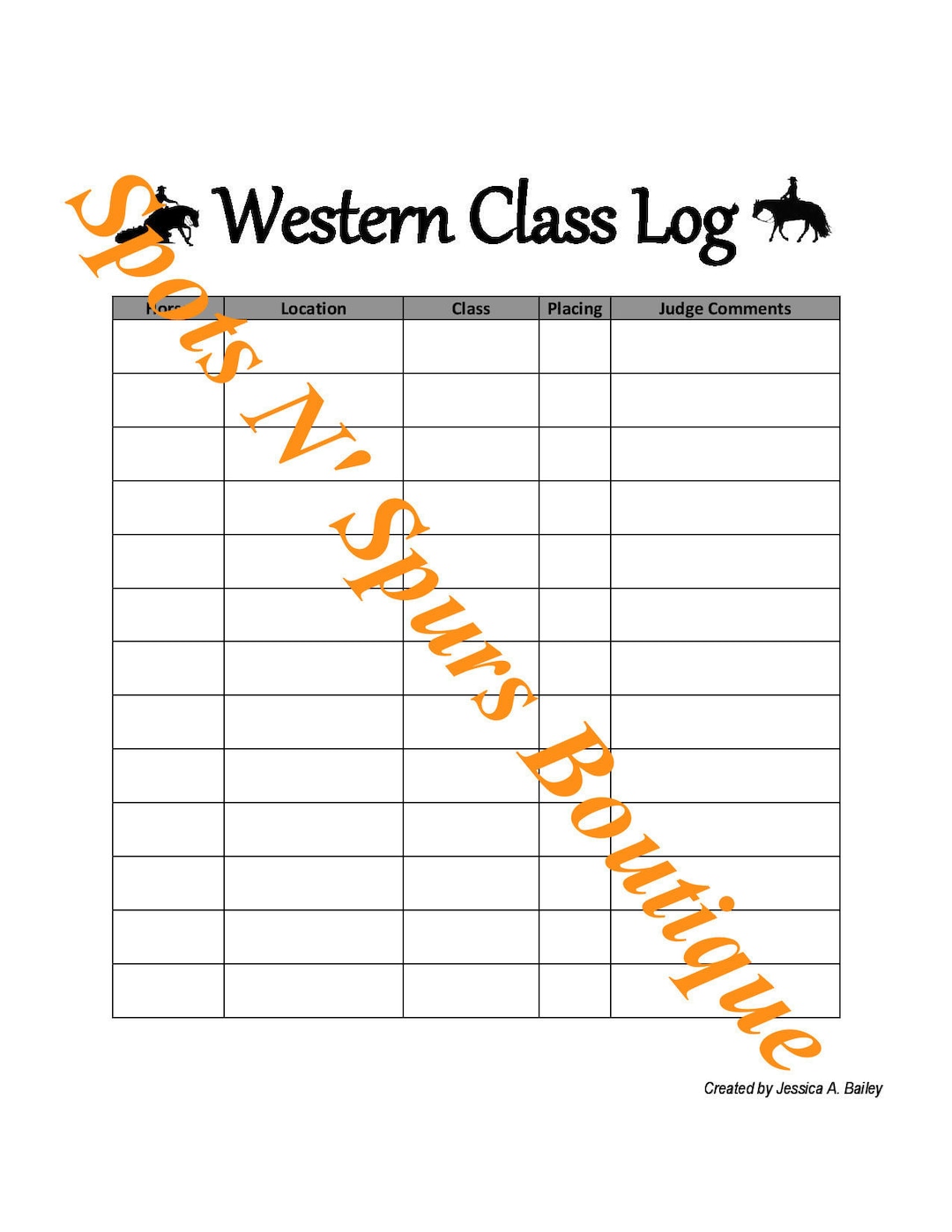 Western Class Log - Etsy